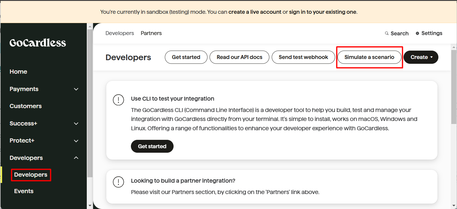 Using the GoCardless Simulator - Bluefort Learn